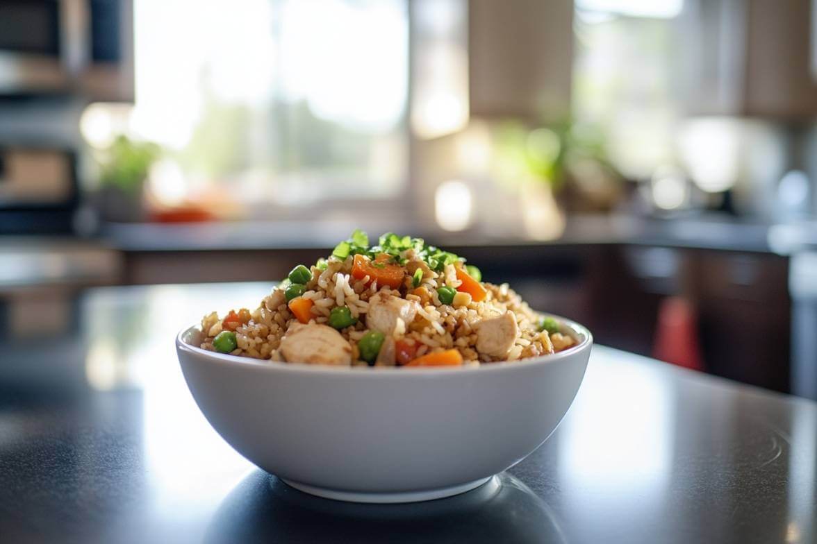 Recette Riz Frit au Poulet - purerecette