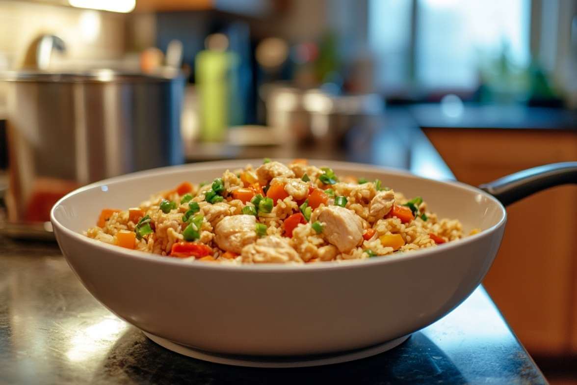 Recette Riz Frit au Poulet - purerecette