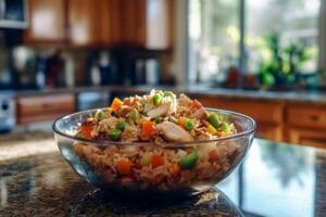 Recette Riz Frit au Poulet - purerecette