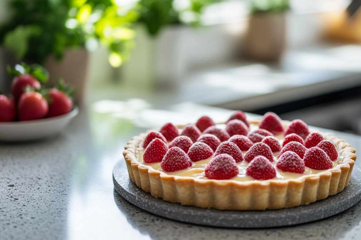 Tarte aux Fraises avec Crème Pâtissière - purerecette