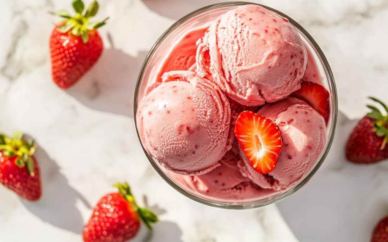 Glace fraise maison - purerecette